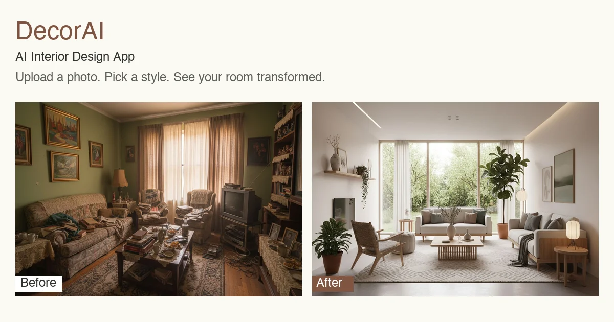 DecorAI - AI Interior Design App | Room Redesign
